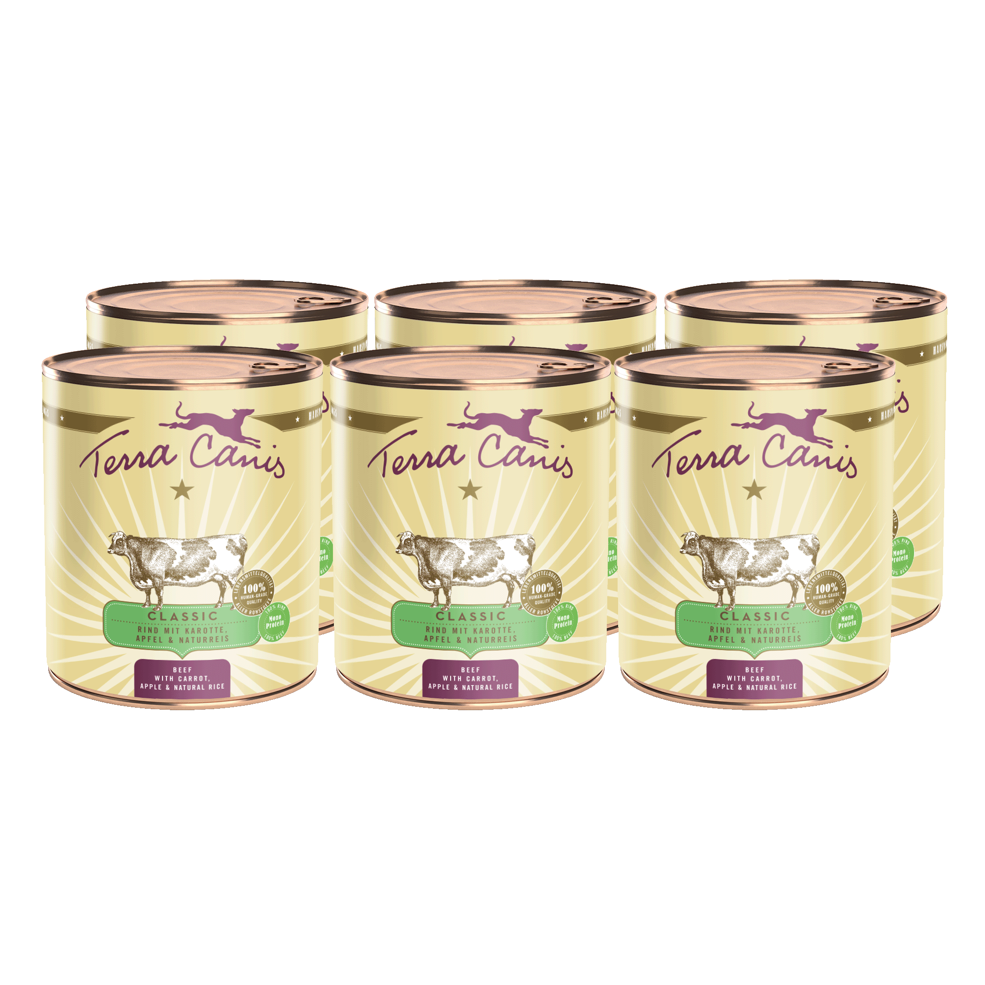 Terra Felis Classic Rind mit Karotte, Apfel und Naturreis